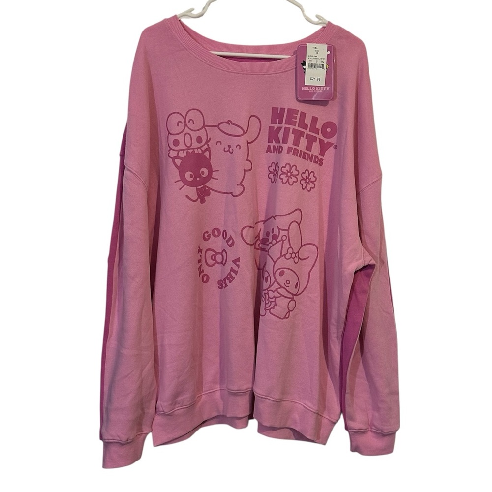 Hello Kitty and Friends Pink Pullover Sweatshirt 3X N… - Gem